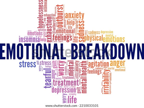 Emotional Breakdown Word Cloud Conceptual Design Stock Vector (Royalty ...