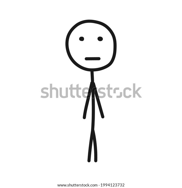 Emotional Handdrawn Sticker Internet Meme Isolated Stock Vector ...
