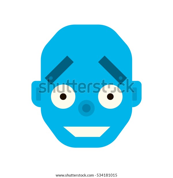 Emotional Happy Robot Head Cartoon Style Stock Vector (Royalty Free ...
