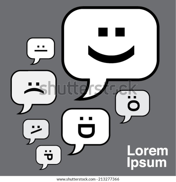 Emotional Speech Bubbles Stock Vector (Royalty Free) 213277366 ...