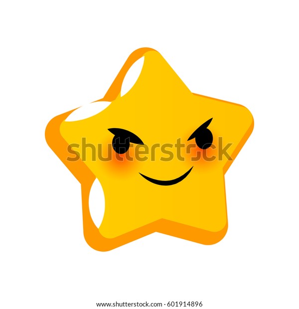Emotional Tricky Faces Star Smiles Vector Stock Vector (Royalty Free ...