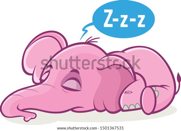 Emotions Funny Pink Elephant Stock Vector (Royalty Free) 1501367531 ...