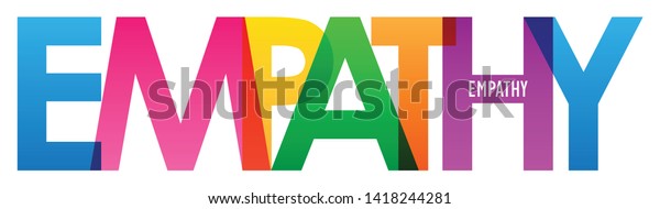 Empathy Vector Colorful Typography Banner Stock Vector (Royalty Free ...