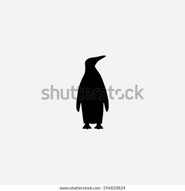 Emperor Penguin Icon Silhouette Vector Illustration Stock Vector ...