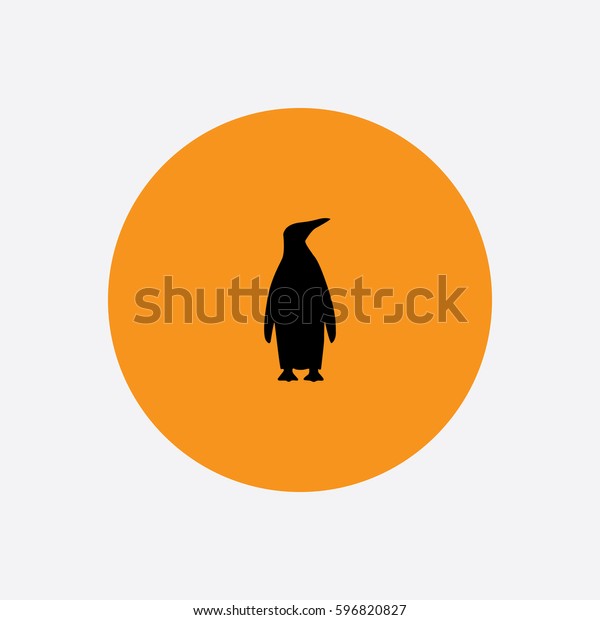 Emperor Penguin Icon Silhouette Vector Illustration Stock Vector ...