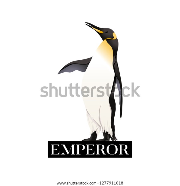 Emperor Penguins Slogan Vector Illustration Stock Vector (Royalty Free ...