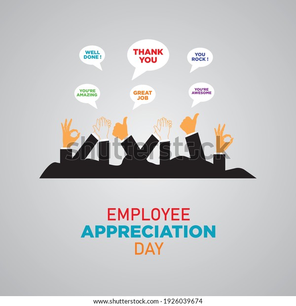 Employee Appreciation Day First Friday March Stock Vector (Royalty Free ...