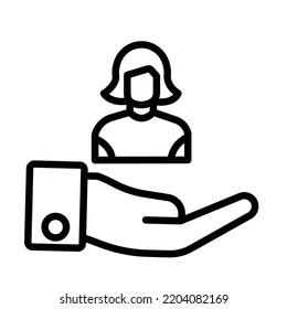 Employee Care Bold Outline Vector Icons Stock Vector (Royalty Free ...