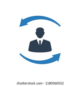 Employee Change Icon Stock Vector (Royalty Free) 1180360552 | Shutterstock