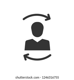 Employee Change Icon Stock Vector (Royalty Free) 1246316755 | Shutterstock
