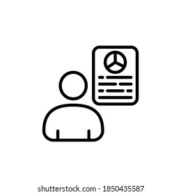 Employee Data Icon Vector Logotype Stock Vector (Royalty Free) 1850435587