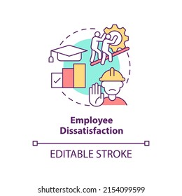 Employee Dissatisfaction Concept Icon Lean Manufacturing Stock Vector ...