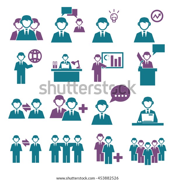 Employee Employees Icon Set Stock Vector (Royalty Free) 453882526 ...