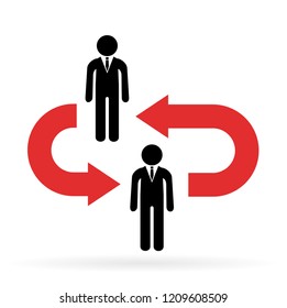 Employee Exchange Icon Stock Vector (Royalty Free) 1209608509 ...