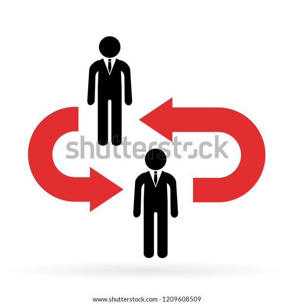 Employee Exchange Icon Stock Vector (Royalty Free) 1209608509 ...