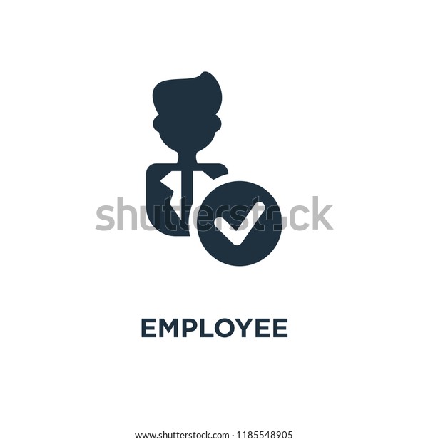Employee Icon Black Filled Vector Illustration Stock Vector (Royalty ...