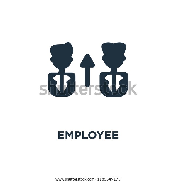 Employee Icon Black Filled Vector Illustration Stock Vector (Royalty ...