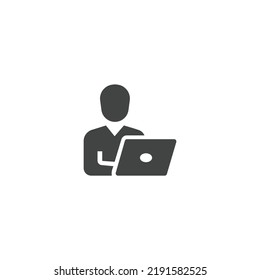 Employee Icon Black White Vector Graphic Stock Vector (Royalty Free ...