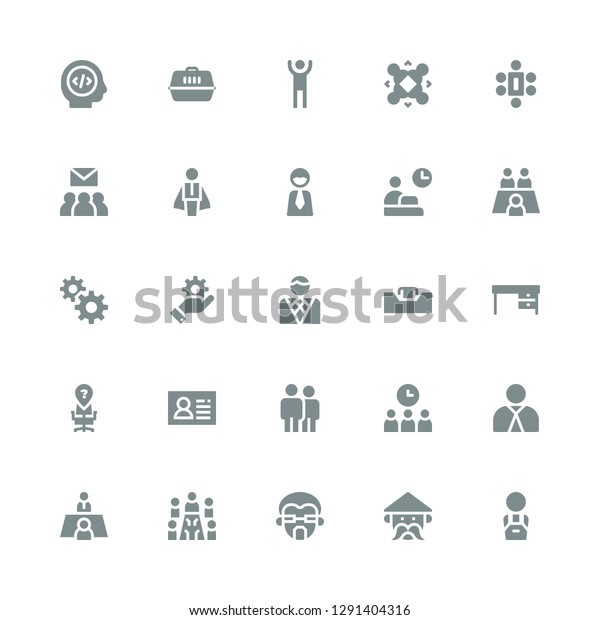Employee Icon Set Collection 25 Filled Stock Vector (Royalty Free ...