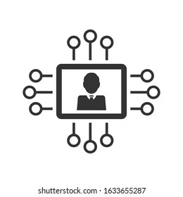 Employee Network Icon Vector Designs Stock Vector (Royalty Free ...