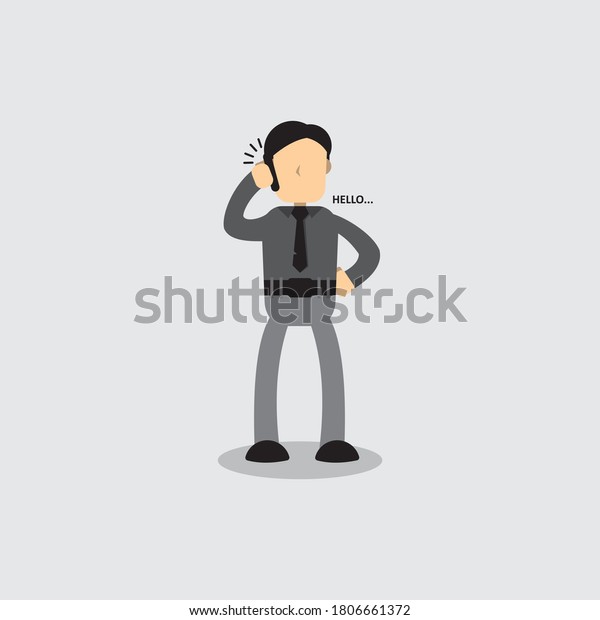 Employee On Call Stock Vector (Royalty Free) 1806661372 | Shutterstock