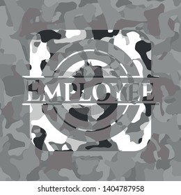 Employee On Grey Camouflage Pattern Stock Vector (Royalty Free ...