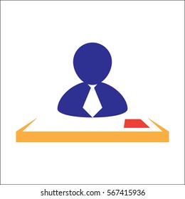 Employee On White Background Stock Vector (Royalty Free) 567415936 ...