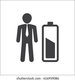 Employee On White Background Stock Vector (Royalty Free) 616959086 ...