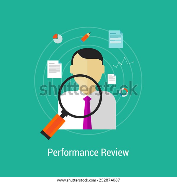 Employee Performance Review Analysis Recruitment Stock Vector (Royalty ...