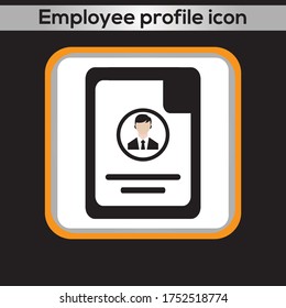 Employee Profile Icon Vector Graphics Designs Stock Vector (Royalty ...