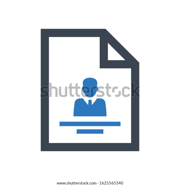 Employee Profile Icon Vector Graphics Stock Vector (Royalty Free ...