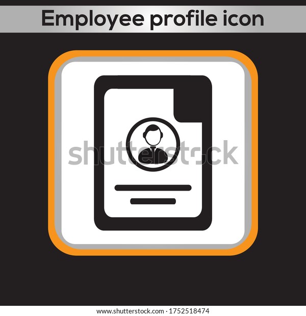 Employee Profile Icon Vector Graphics Designs Stock Vector (Royalty ...