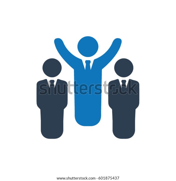 Employee Promotion Icon Stock Vector (Royalty Free) 601875437