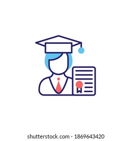 Employee Qualification Icon Vector Logotype Stock Vector (Royalty Free ...