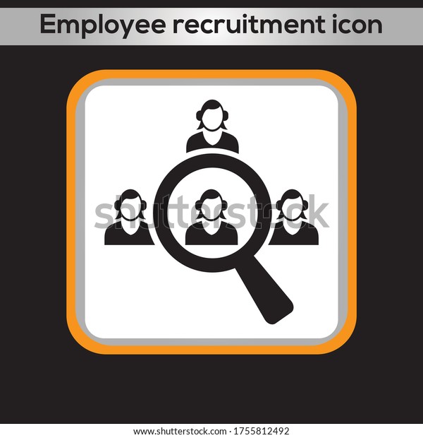 Employee Recruitment Icon Vector Graphics Stock Vector (Royalty Free ...