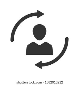Employee Replacement Change Vector Icon Stock Vector (Royalty Free ...