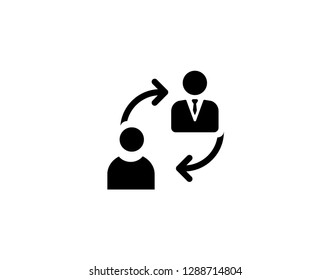 Employee Replacement Icon Stock Vector (Royalty Free) 1288714804 ...