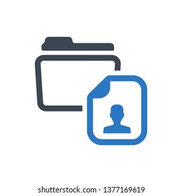 Employee Report Record Icon Stock Vector (Royalty Free) 1377169619 ...