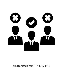 Employee Selection Icon Vector Illustration Stock Vector (Royalty Free ...