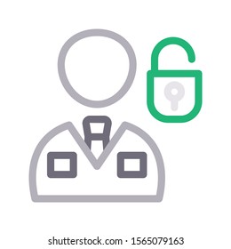 Employee Vector Colour Line Icon Stock Vector (Royalty Free) 1565079163 ...