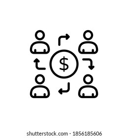 Employee Wages Icon Vector Logotype Stock Vector (Royalty Free) 1856185606
