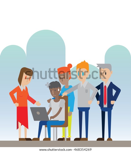 Employee Work Under Pressure Upper Position Stock Vector (Royalty Free ...