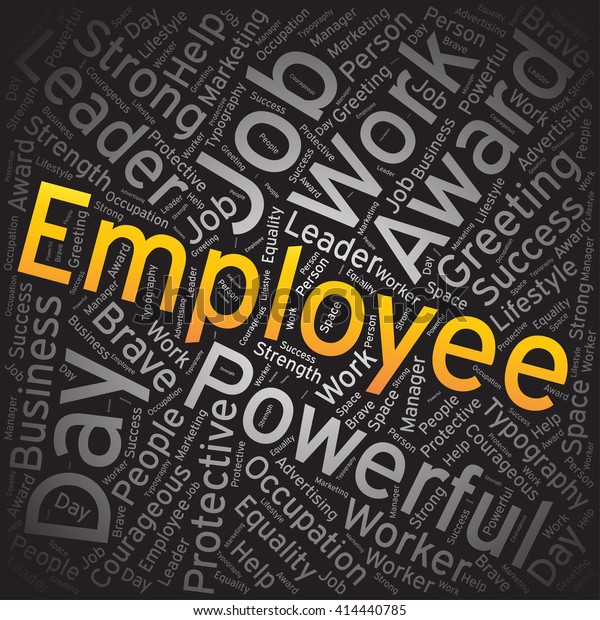 Employeeword Cloud Art Background Stock Vector (Royalty Free) 414440785 ...