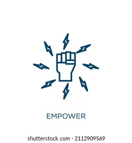 Empower Icon Thin Linear Empower Outline Stock Vector (Royalty Free ...