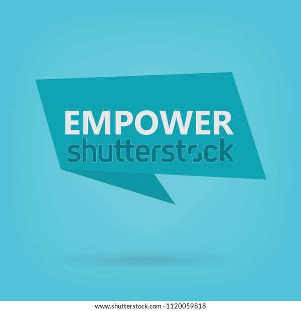 Empower Word On Sticker Vector Illustration Stock Vector (Royalty Free ...