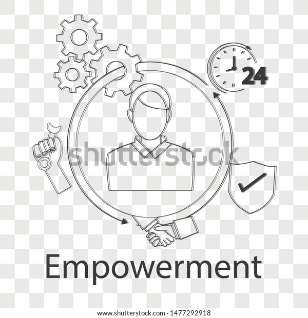Empowerment Icon On Transparency Background Vector Stock Vector ...