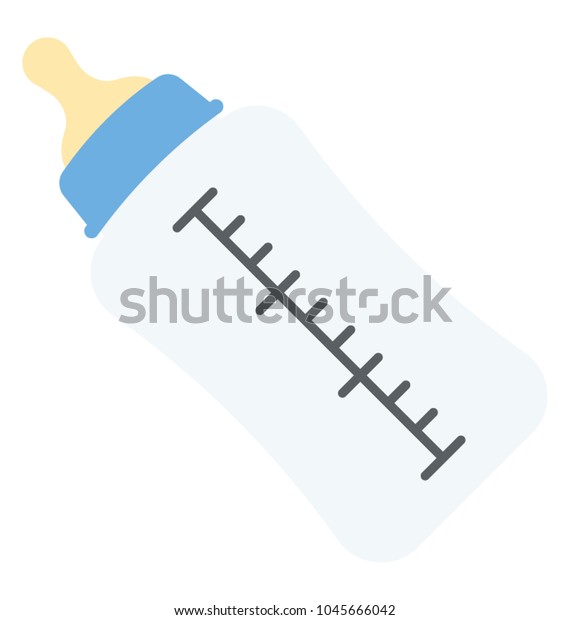 Empty Baby Milk Bottle Stock Vector (Royalty Free) 1045666042