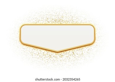 Empty Banner Golden Frame Over Abstract Stock Vector (Royalty Free ...