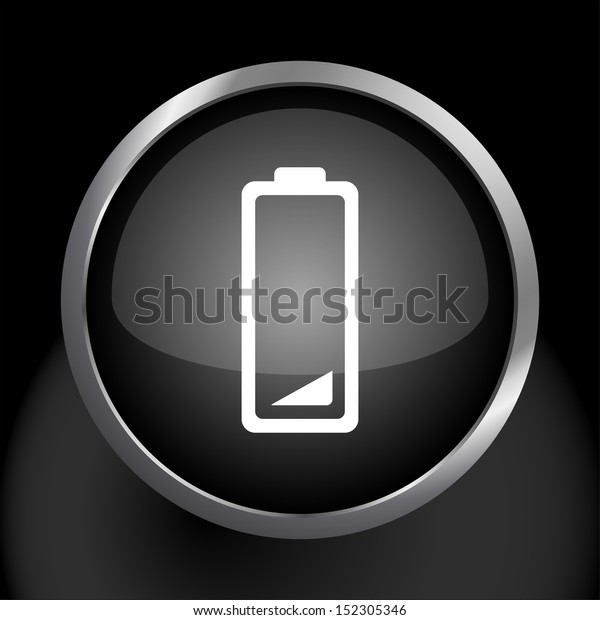 Empty Battery Icon Vector Glass Icon Stock Vector (Royalty Free ...
