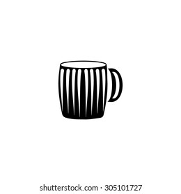 Empty Beer Mug Black Simple Vector Stock Vector (Royalty Free ...